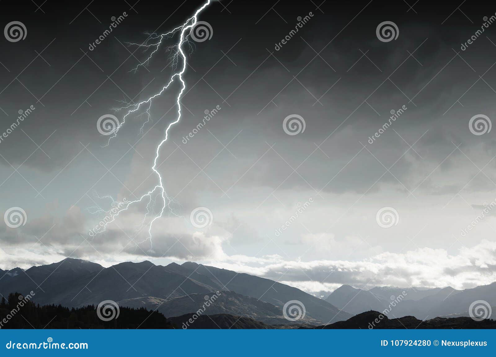 Dramatic Thunder Background Stock Photo - Image of stormy, electric ...