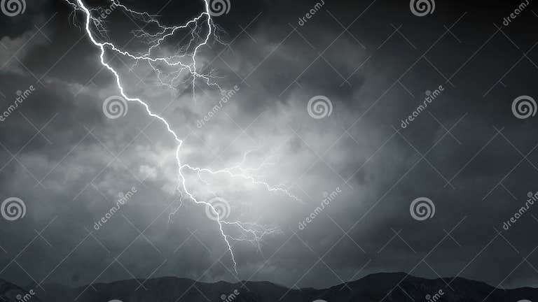 Dramatic Thunder Background Stock Photo - Image of meteorology ...
