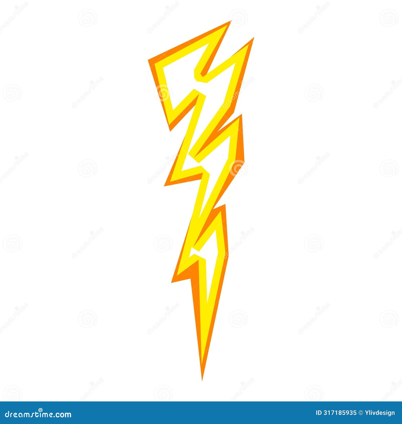 Dramatic Thunder Bolt Icon Cartoon Vector. Power Strike Stock ...