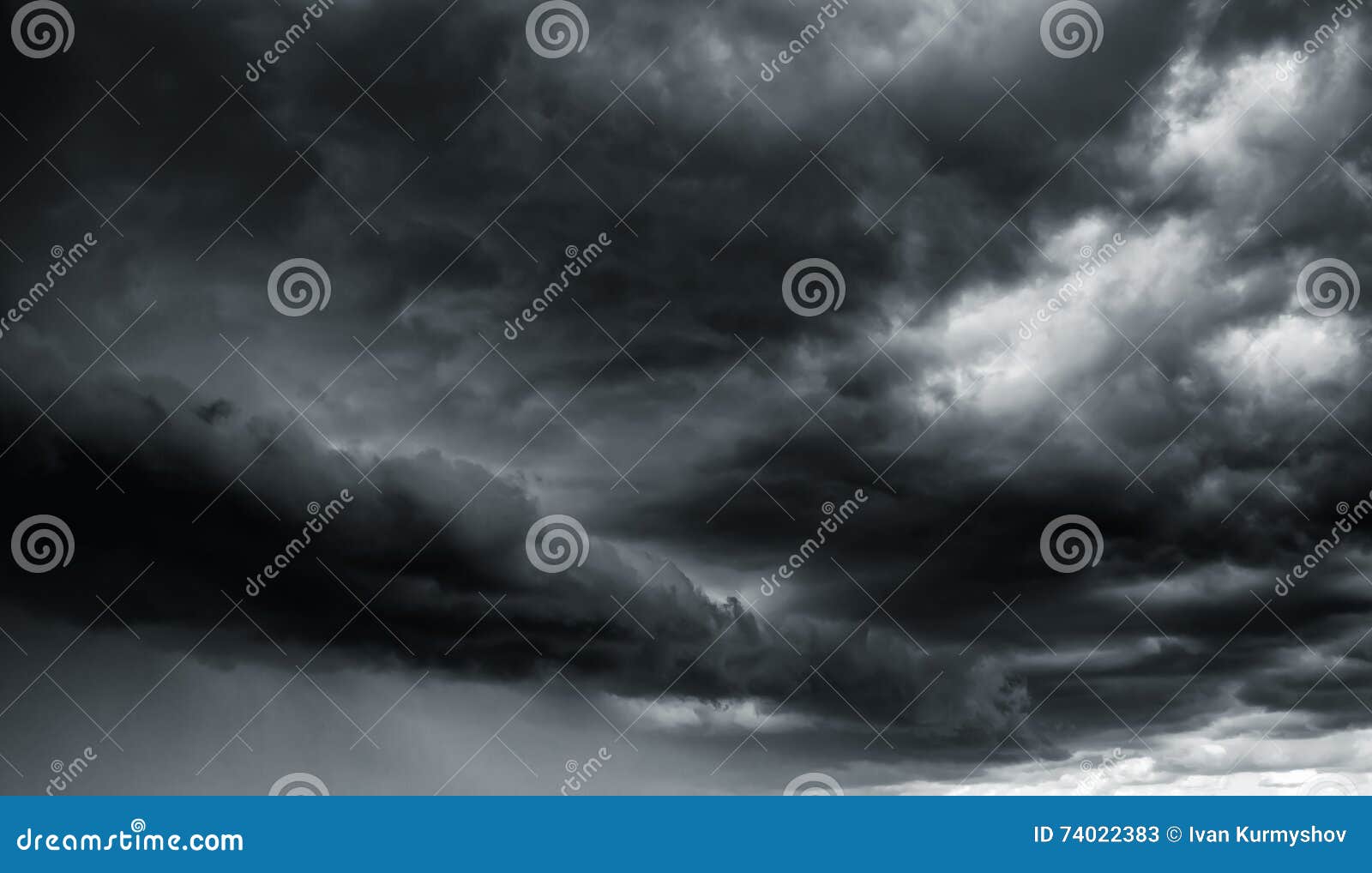Dramatic Thunder Storm Clouds at Dark Sky Stock Image - Image of danger ...