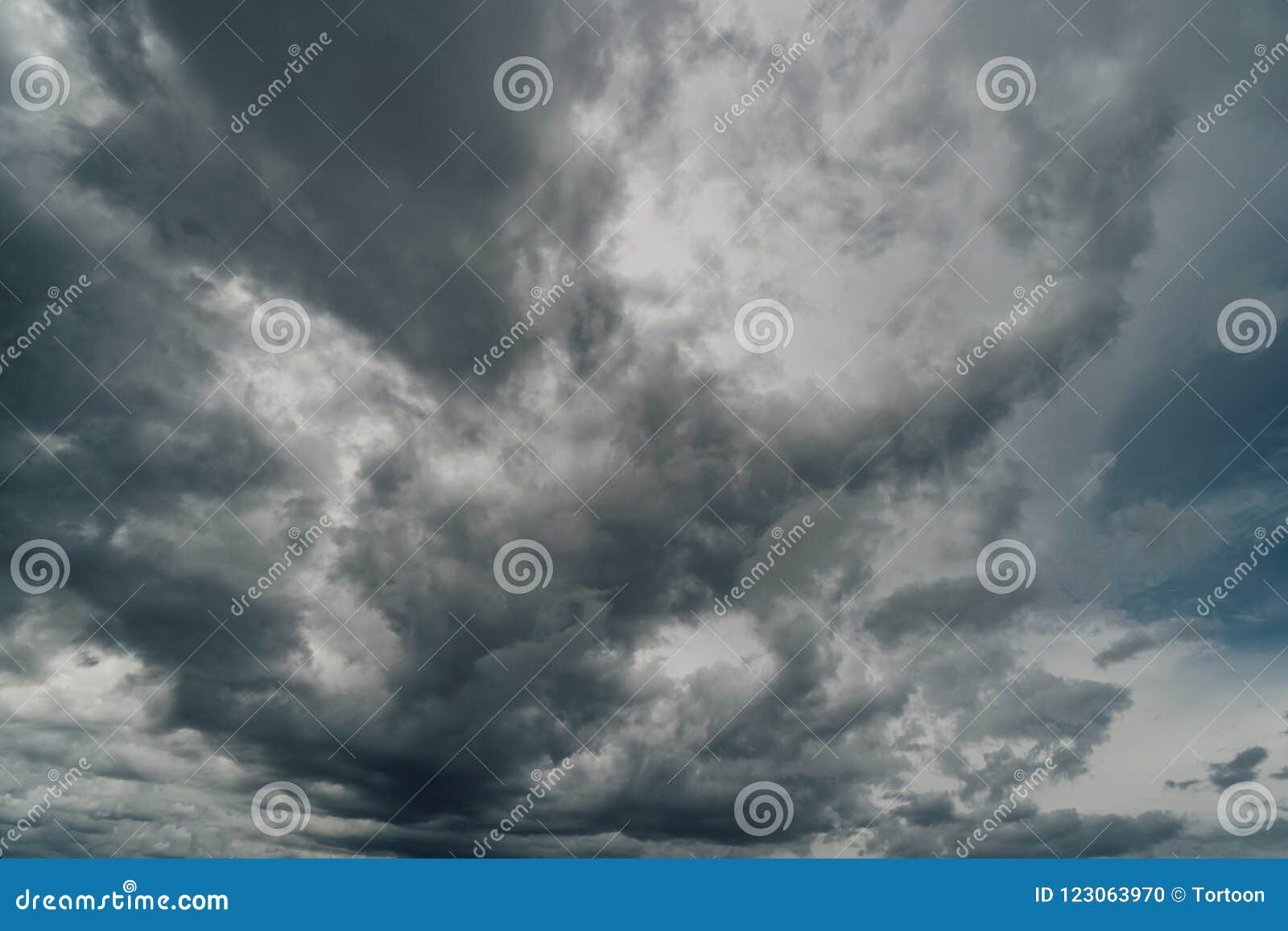 Dramatic Thunder Storm Clouds at Dark Sky Stock Photo - Image of ...