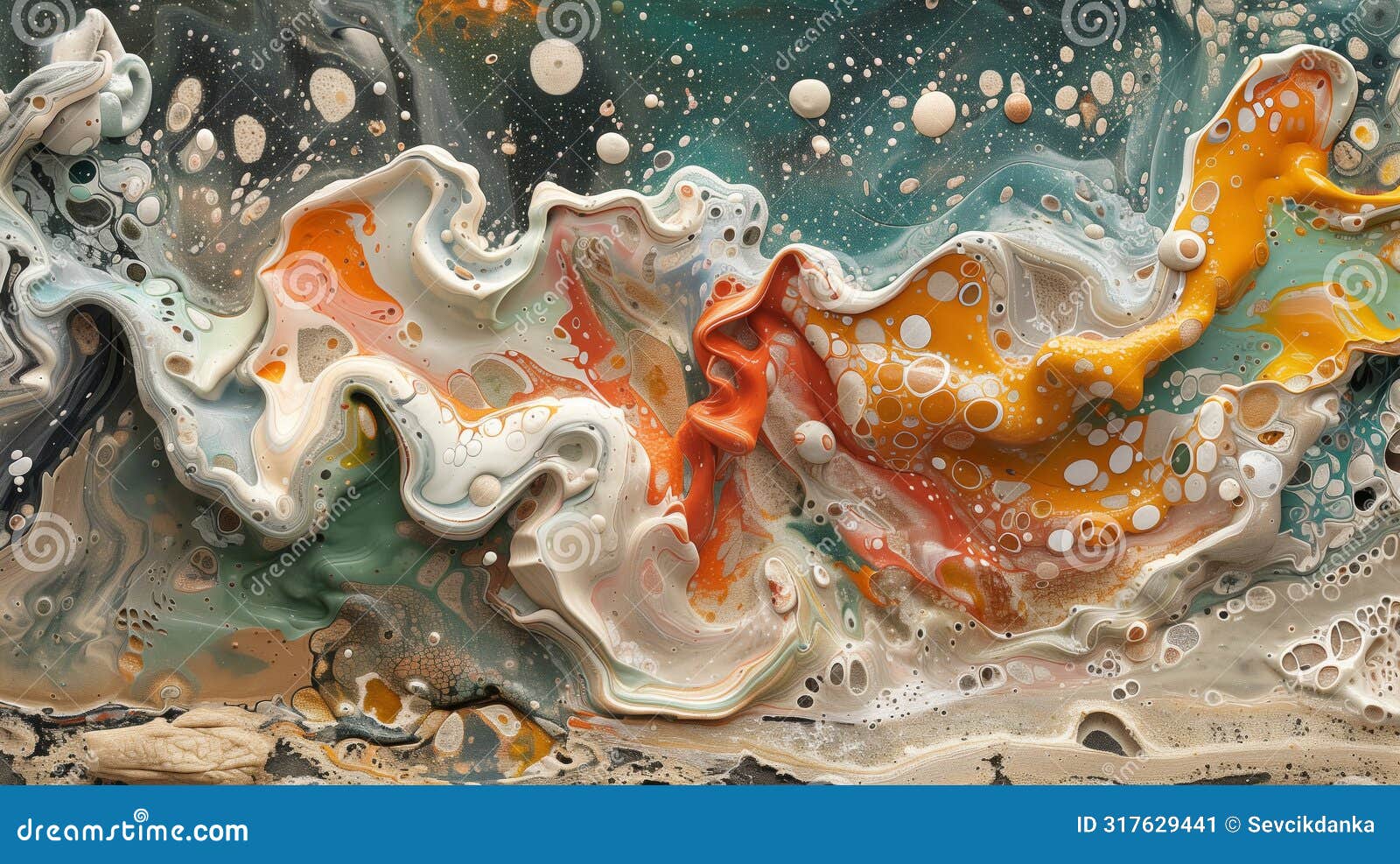 A Dramatic Top View of Abstract Moving. Stock Illustration ...