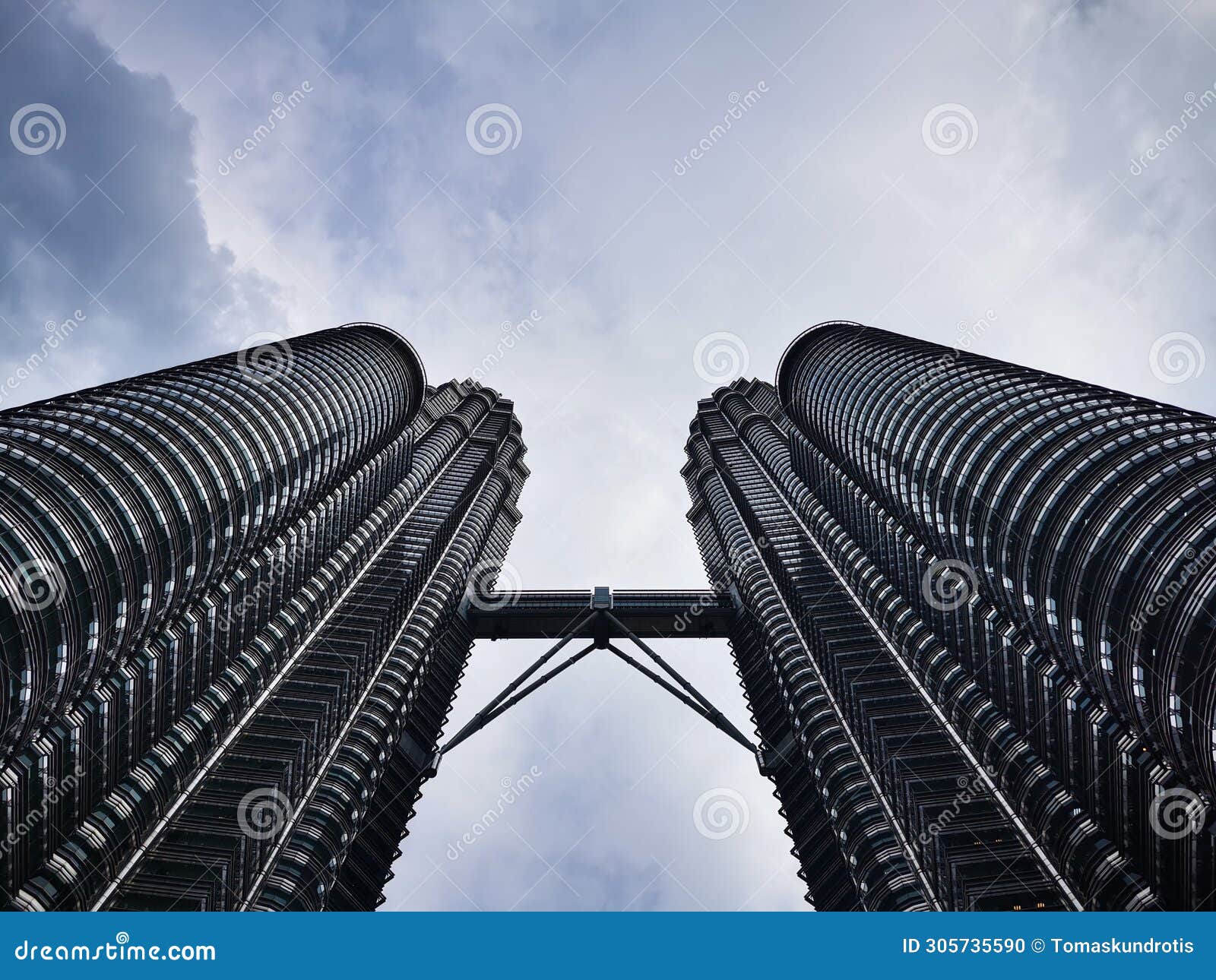 Majestic Twin Towers stock photo. Image of line, dramatic - 305735590