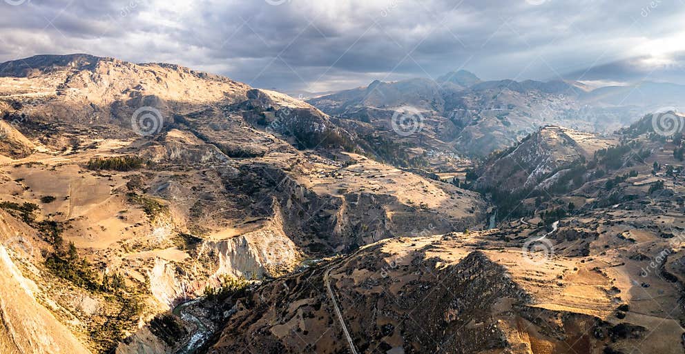 Dramatic View of the Andes Mountains in Peru Stock Photo - Image of ...