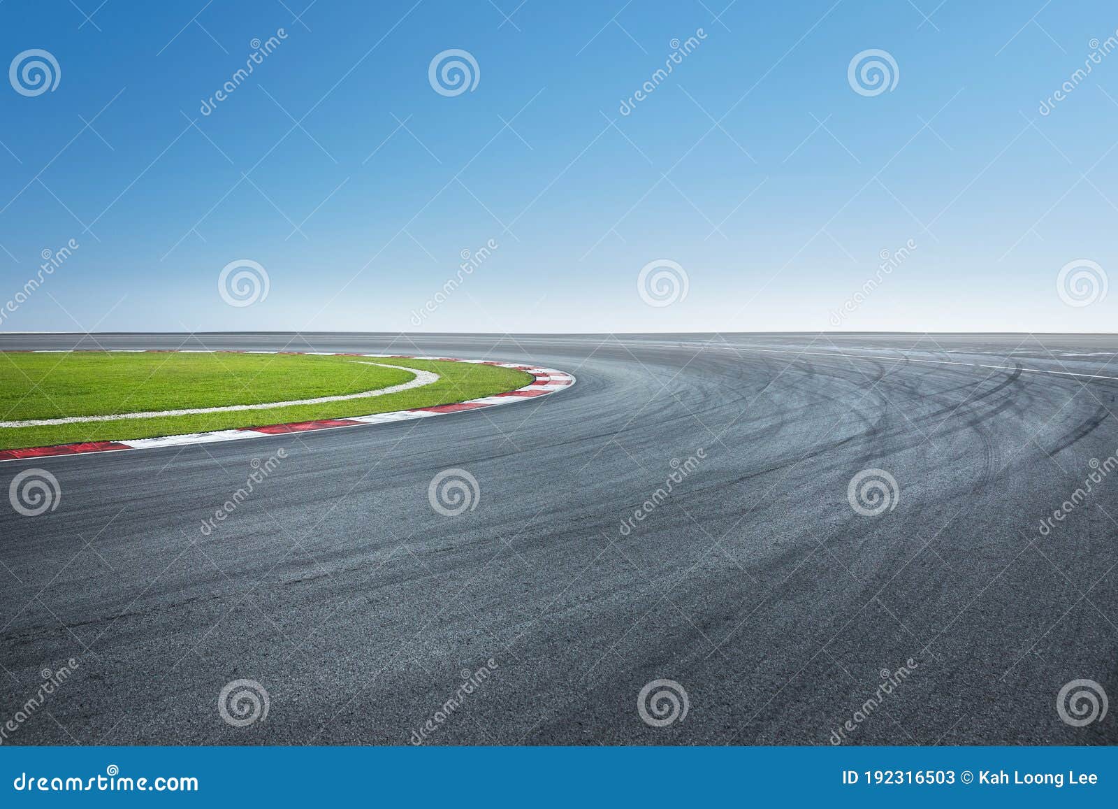 View of the Infinity Empty Asphalt International Race Track. Stock ...