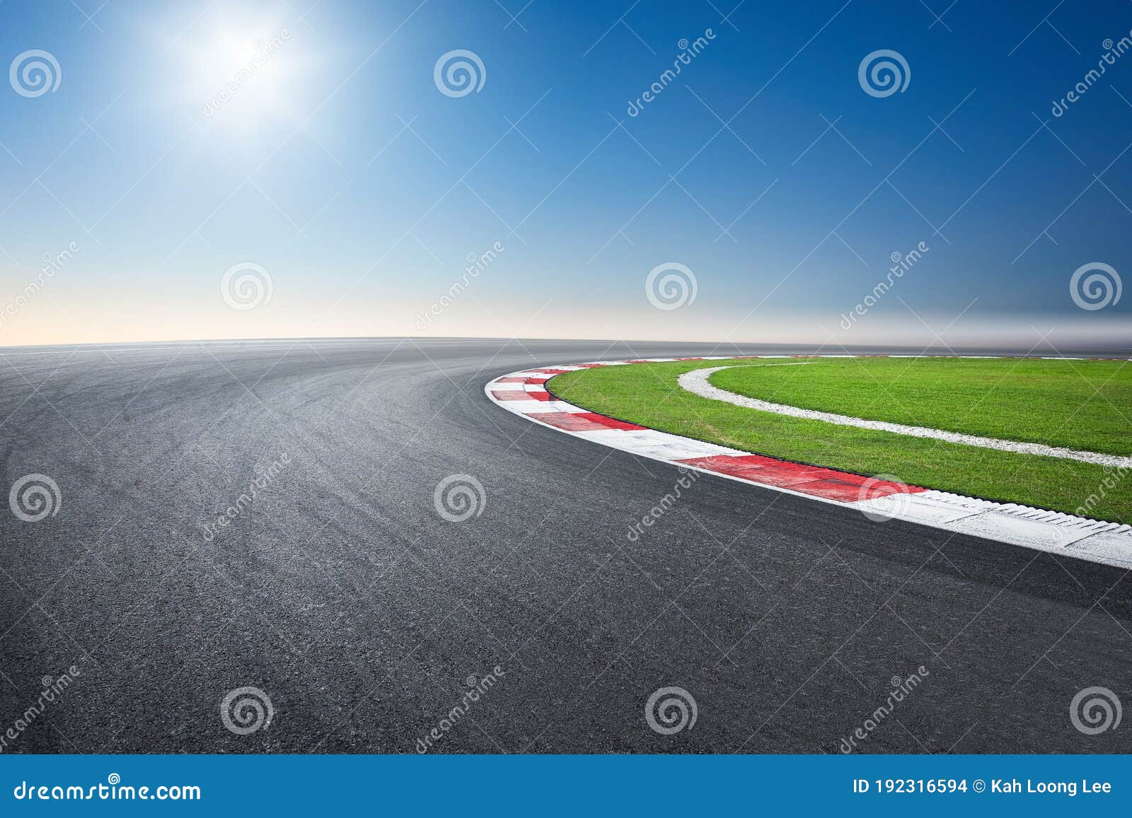 View of the Infinity Empty Asphalt International Race Track. Stock ...
