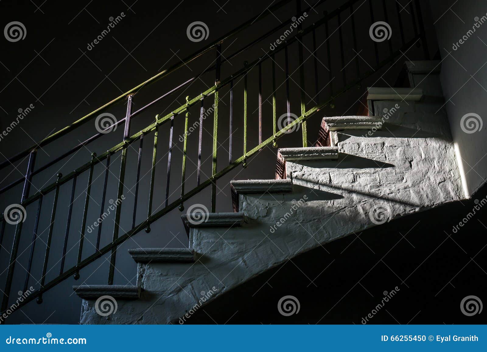 Dramatic view of stairs stock photo. Image of light, yellow - 66255450