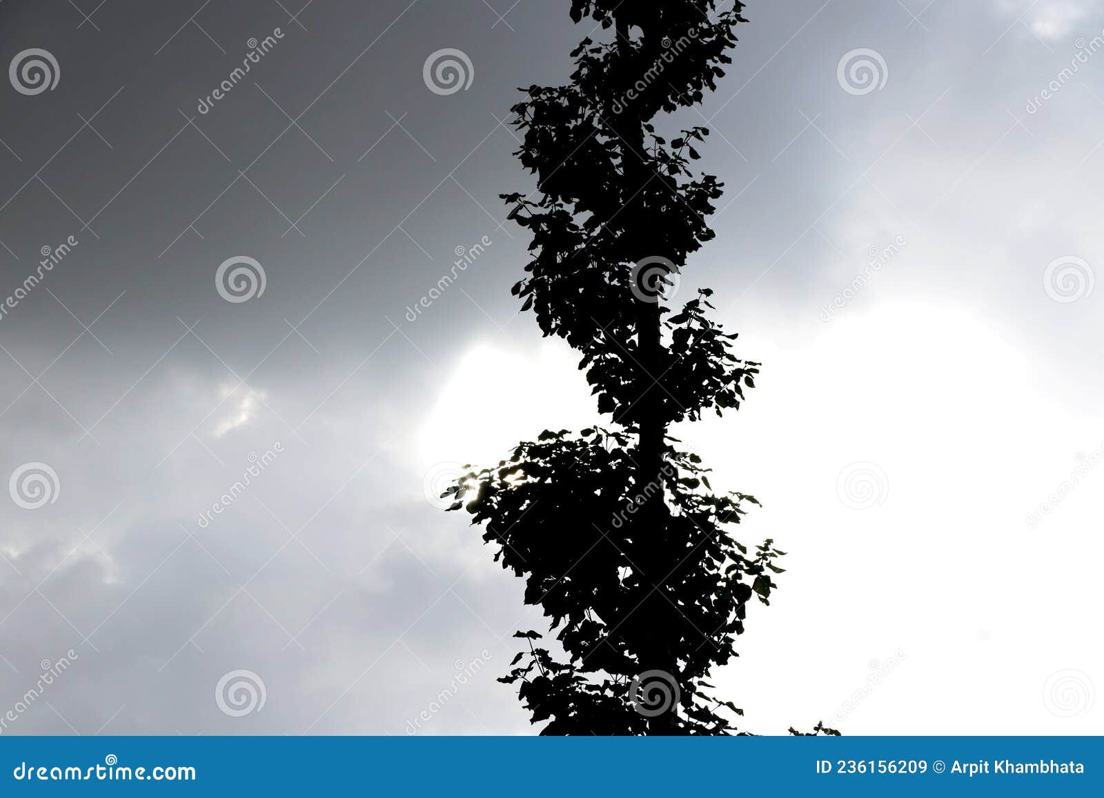 Dramatic View of Sunset Where Sun is Hide Stock Image - Image of bright ...