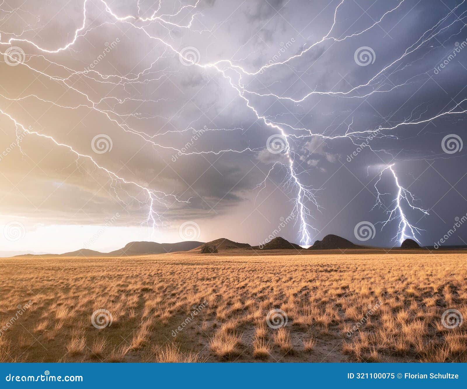 A Dramatic View of Thunderstorms Rolling in Over a Vast, Open Plain ...