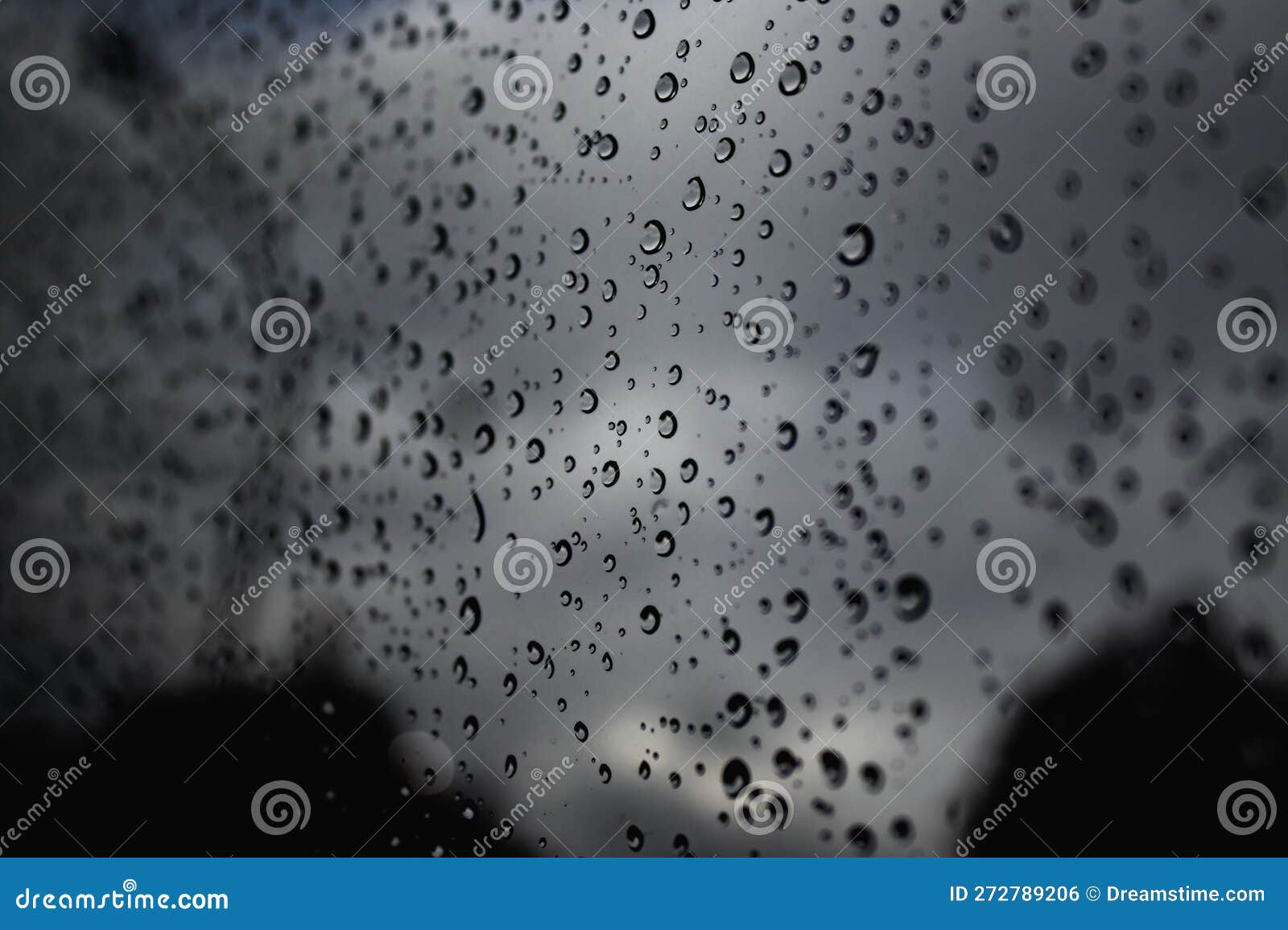 Dramatic View of a Window with Raindrops on the Glass Stock Photo ...