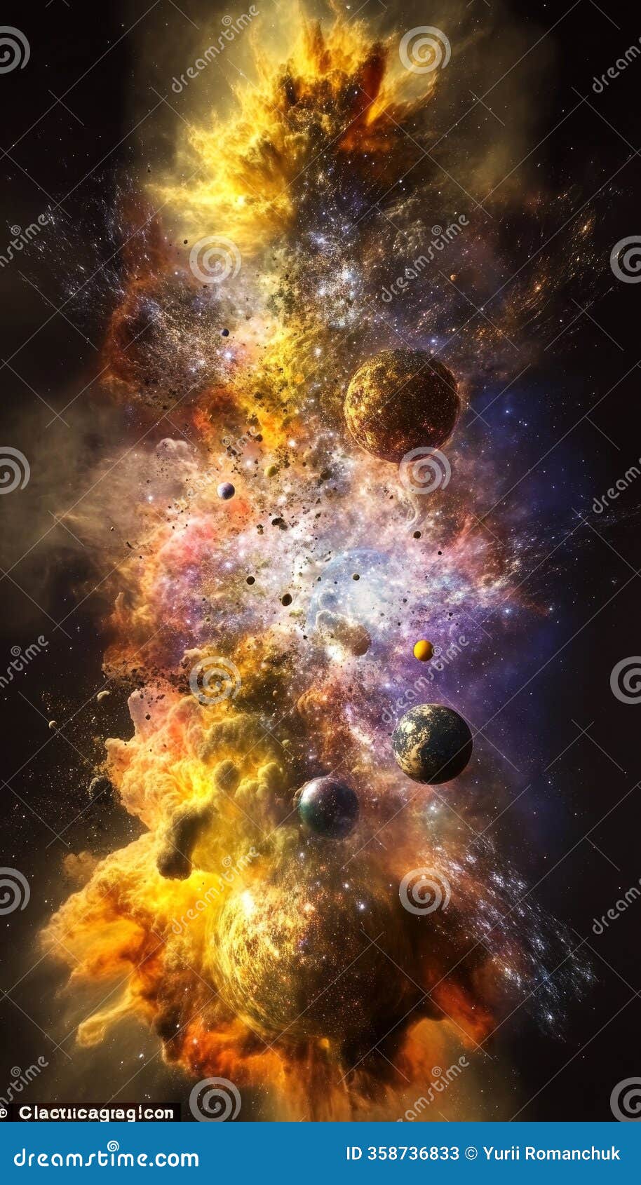 Dramatic Visualization of the Big Bang Galaxies and Planets Erupting in ...