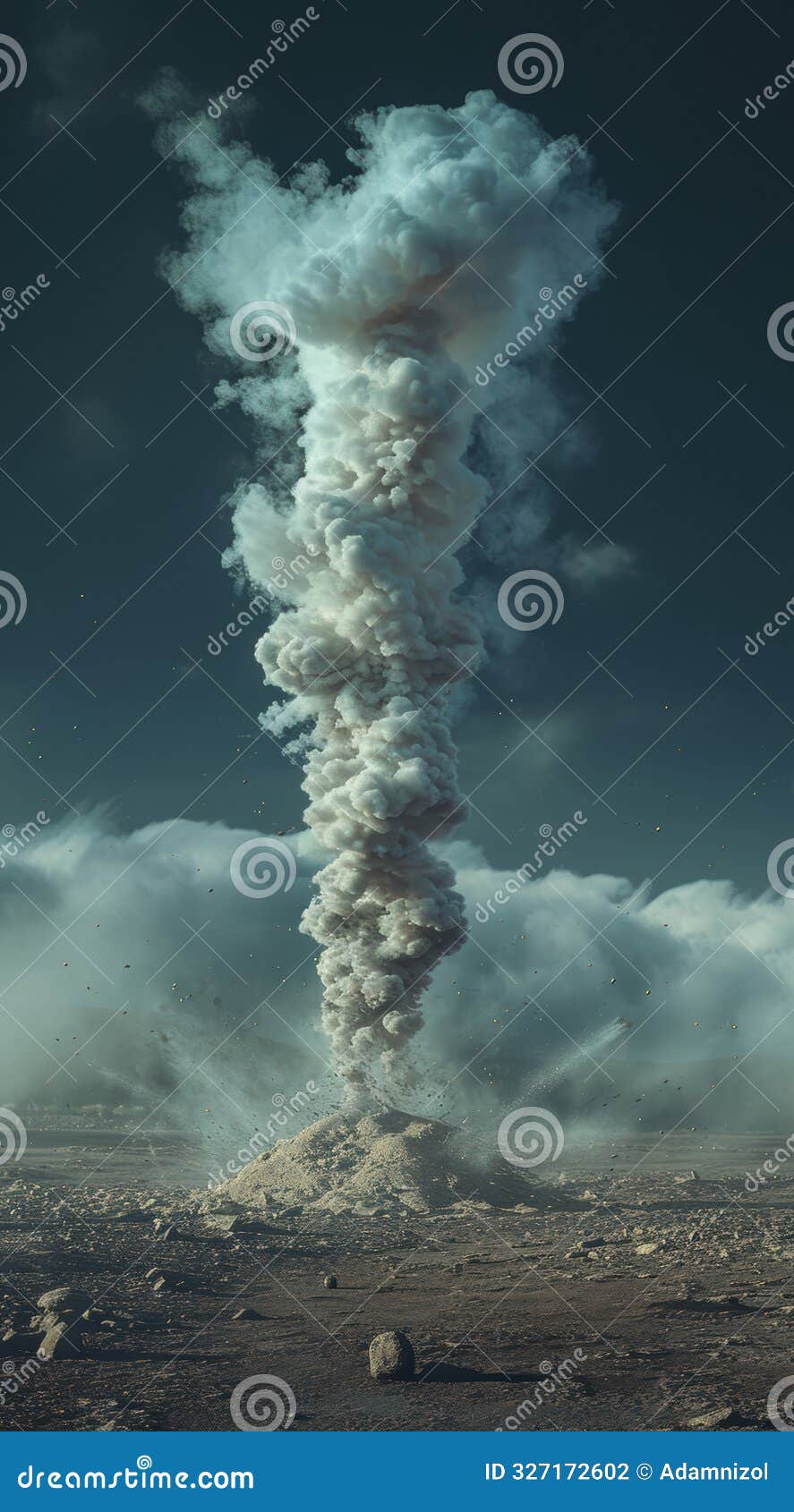 Billowing Smoke On Dark Background Stock Photo | CartoonDealer.com ...