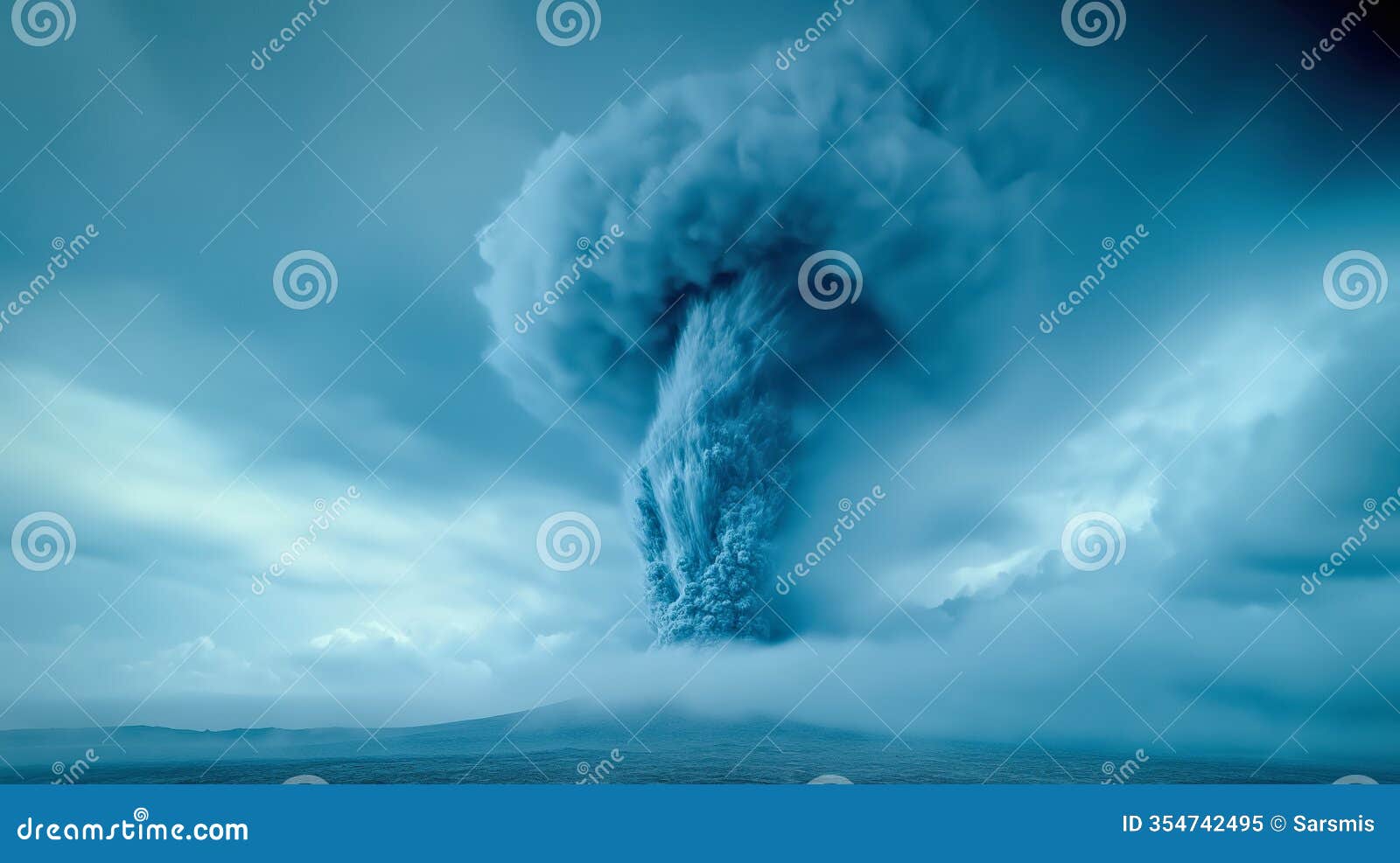 Dramatic Volcanic Eruption VFX Film Setting Green Screen Background ...
