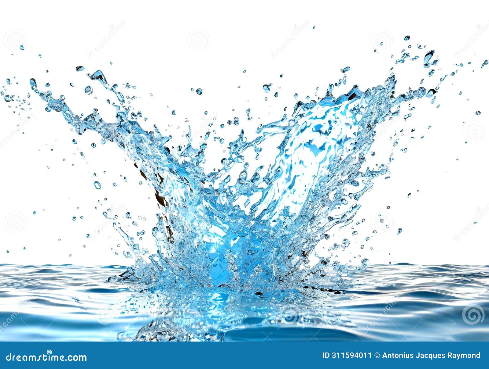 Dramatic Water Splash Realistic Illustration Stock Illustration ...