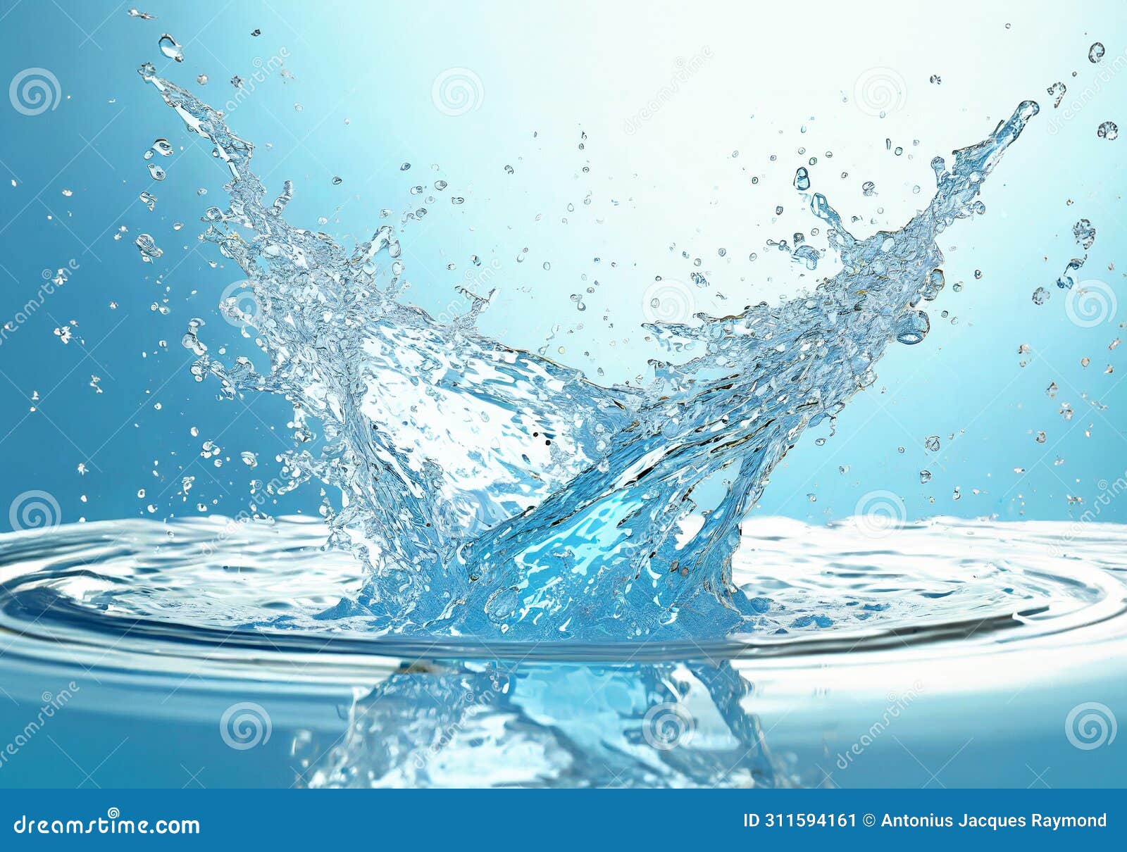 Dramatic Water Splash Realistic Illustration Stock Illustration ...