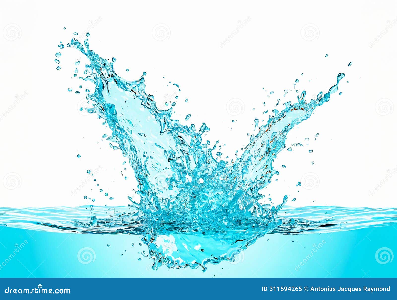 Dramatic Water Splash Realistic Illustration Stock Illustration ...