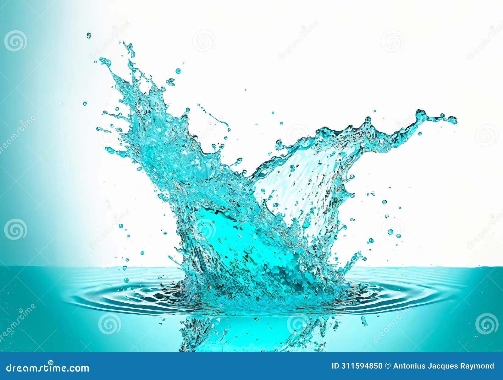 Dramatic Water Splash Realistic Illustration Stock Illustration ...