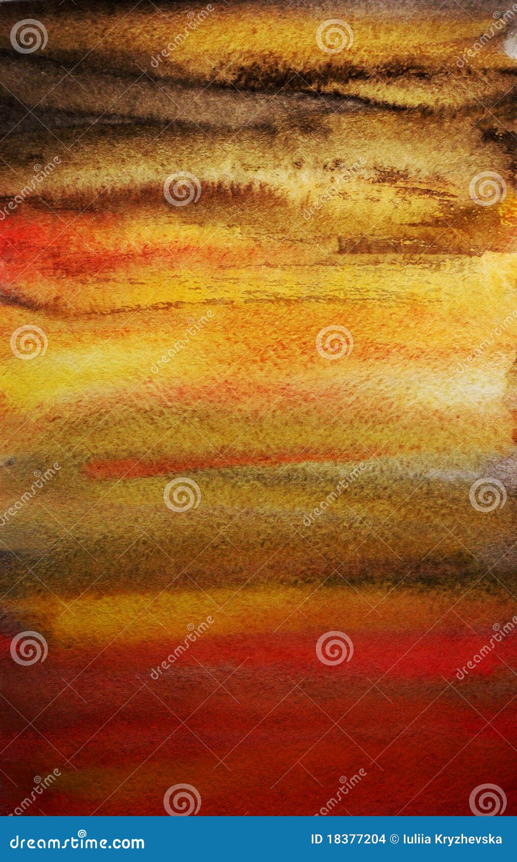 Dramatic Watercolor Hand Painted Art Background Stock Illustration ...