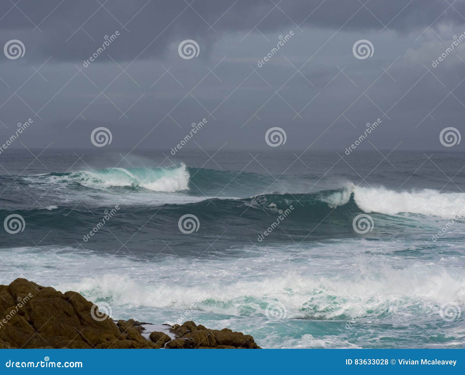 Dramatic waves stock photo. Image of surf, peninsula - 83633028