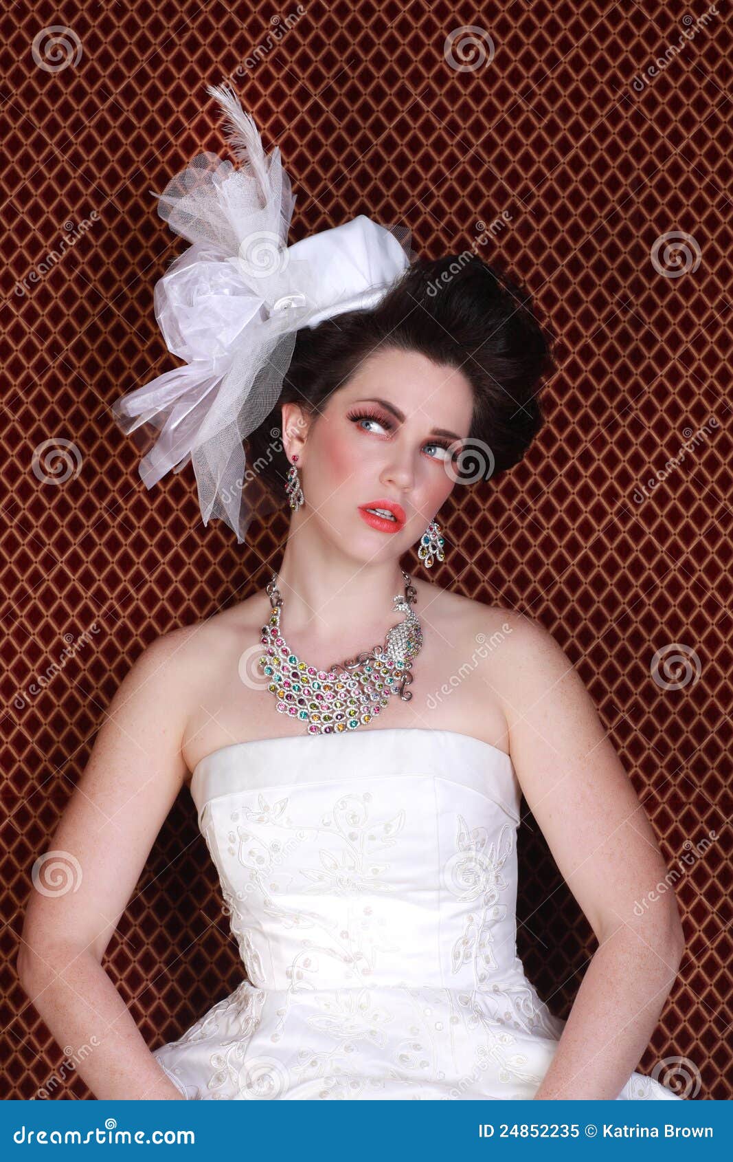 Dramatic Wedding Fashion on a Beautiful Bride Stock Image - Image of ...