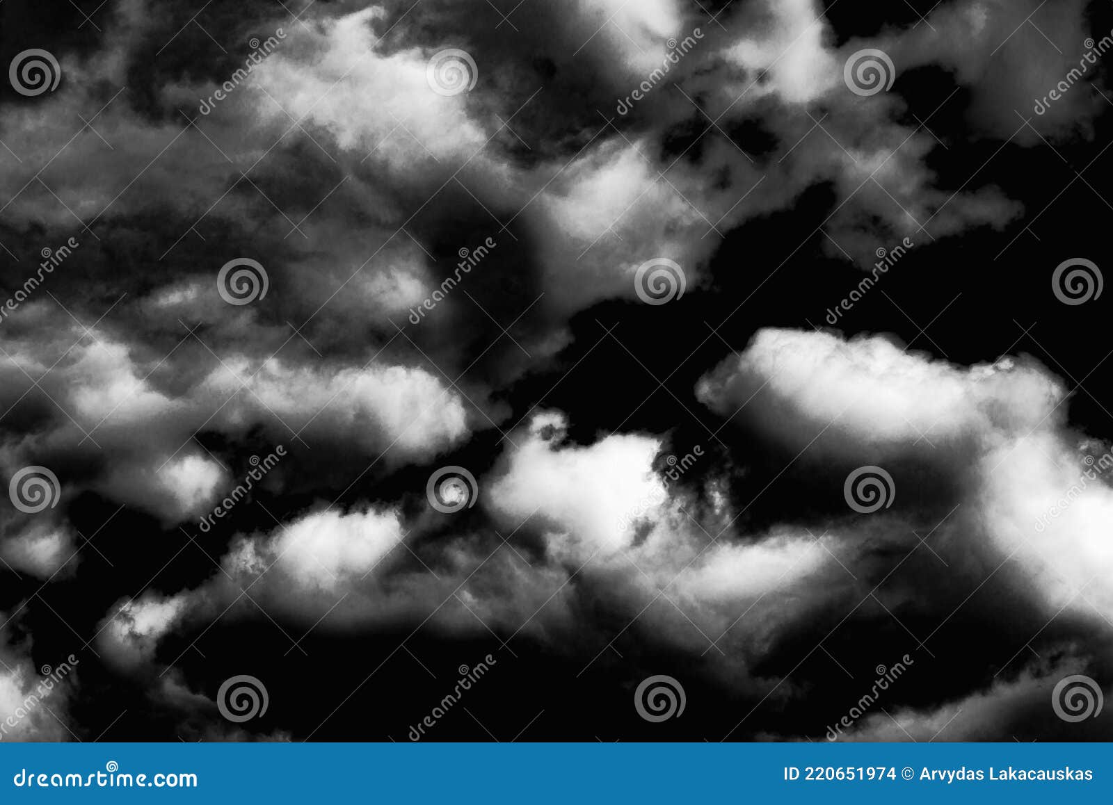 Dramatic White Clouds Black Dark Sky Background Outdoors Shot Stock ...