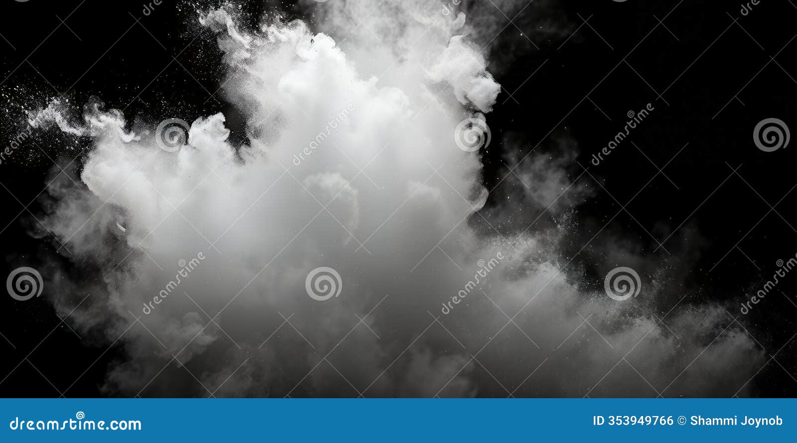 Dramatic White Cloud Overlay A HighImpact Visual Element For Creative Projects On Black ...