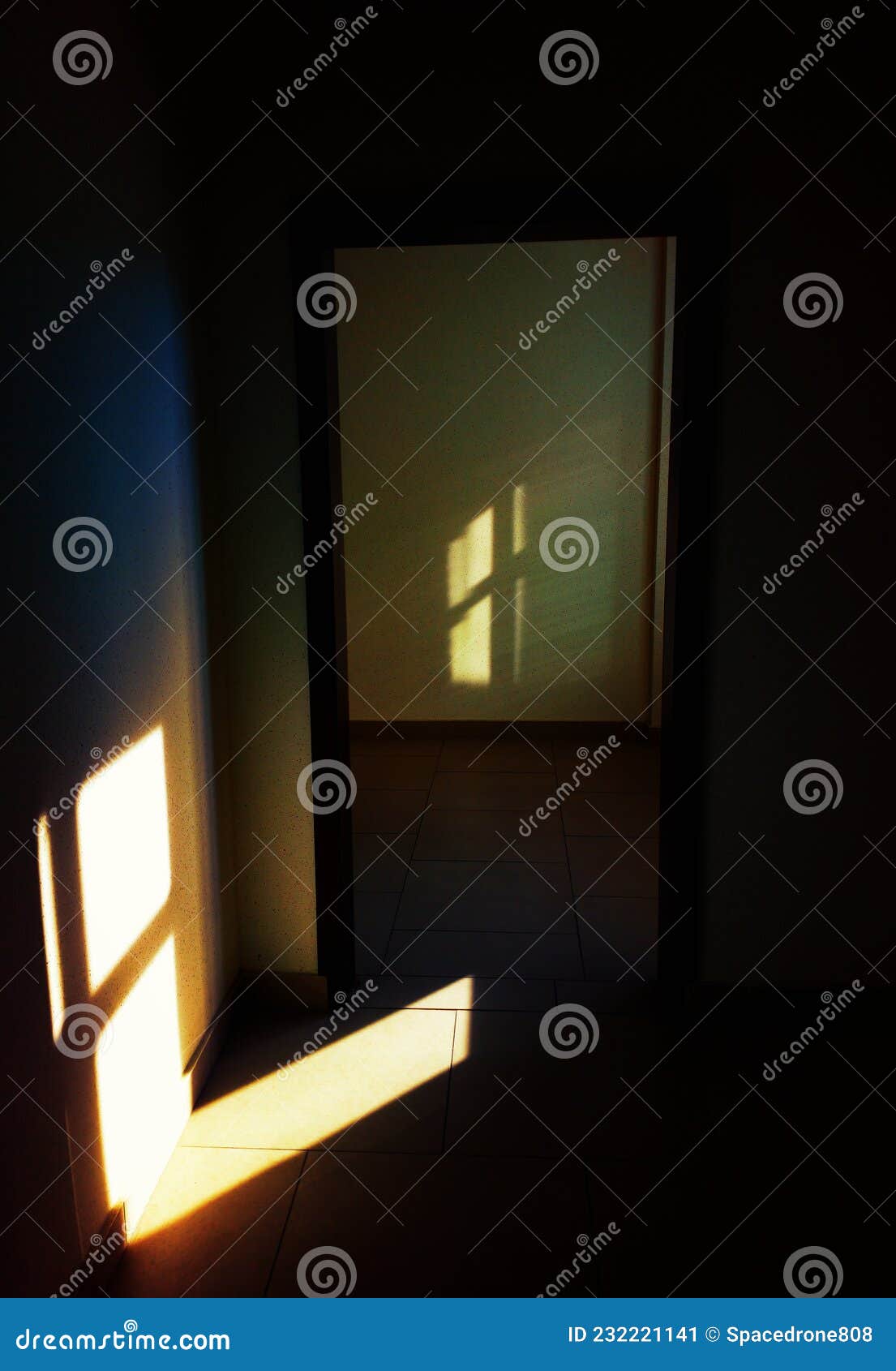 Dramatic Windows Silhouette Interior Background Stock Image - Image of ...