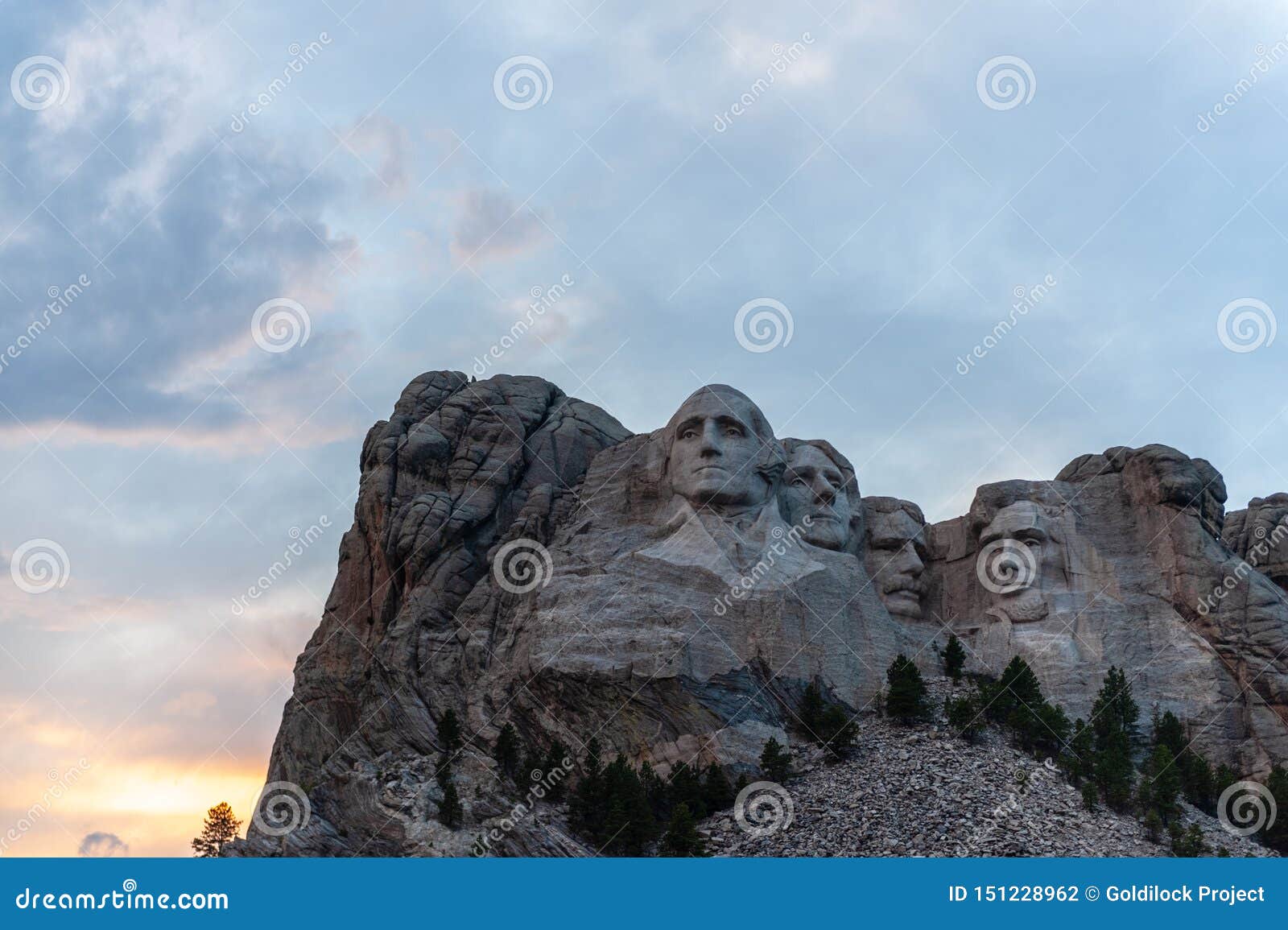 A Dramatic Sky Behind Mount Rushmore Stock Photo - Image of abraham ...