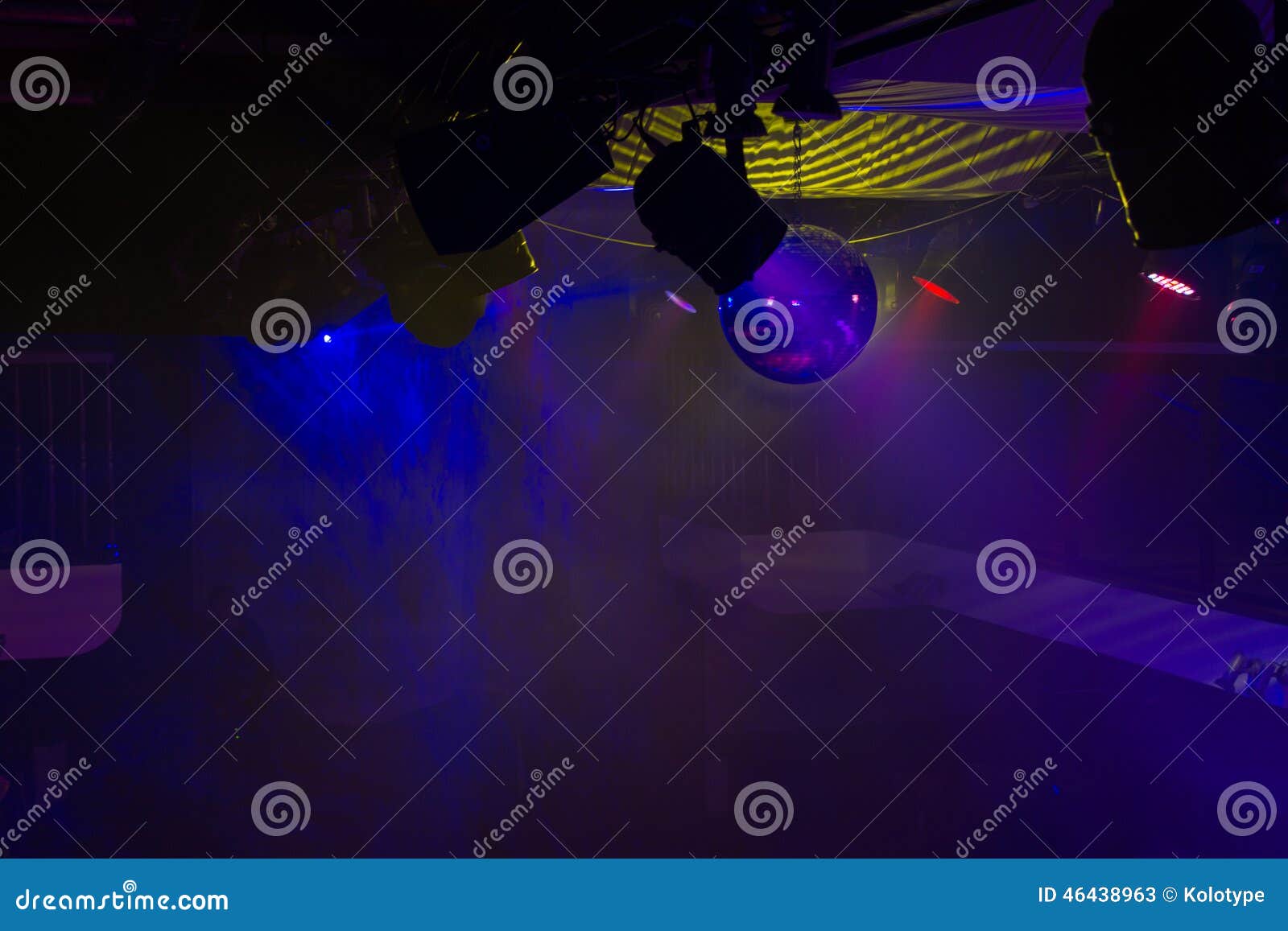Dramatically Lit Empty Night Club Stock Image - Image of effect ...