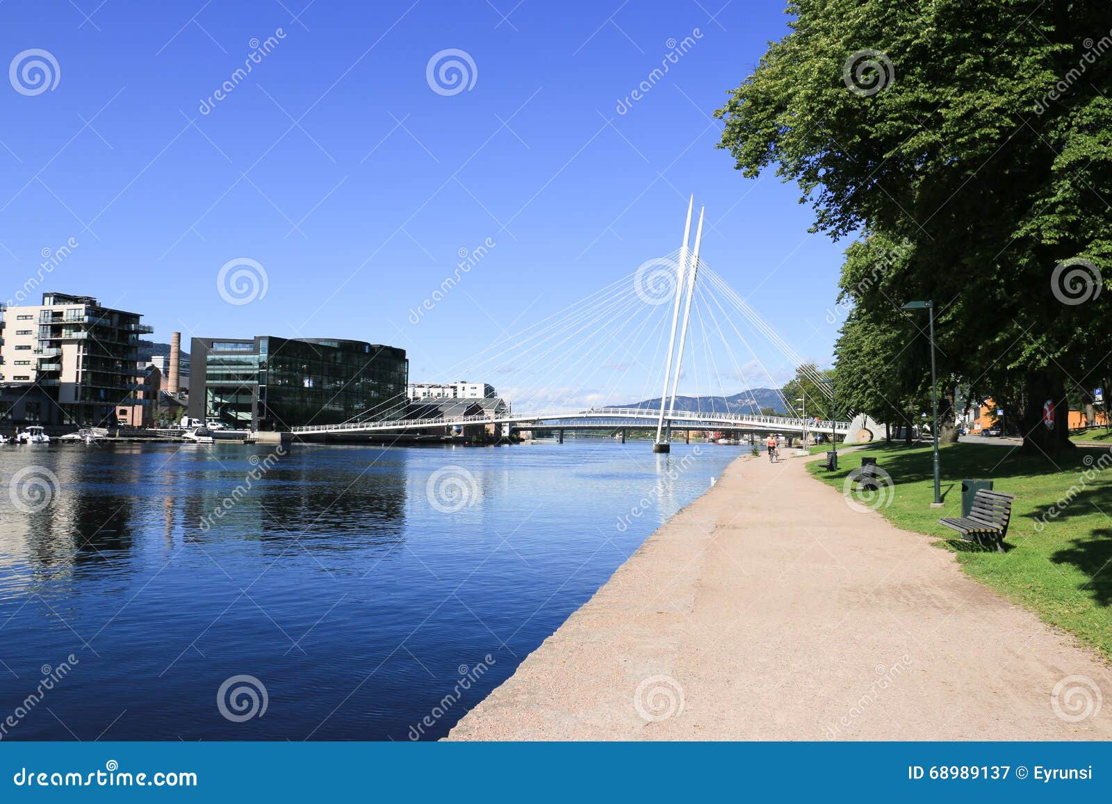 Blue river stock image. Image of blue, lake, drammenselva - 68989137