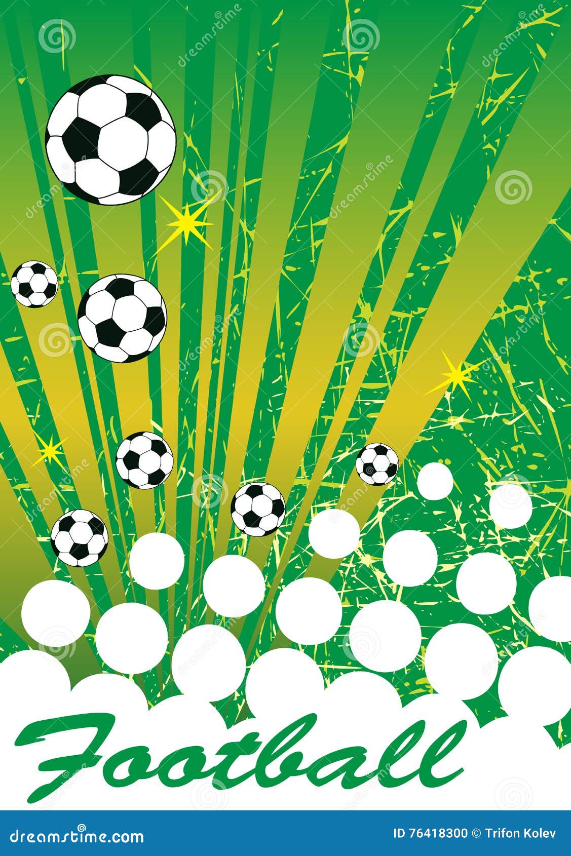 Drapeau Abstrait Du Football Fond Vert Vertical Illustration de Vecteur ...