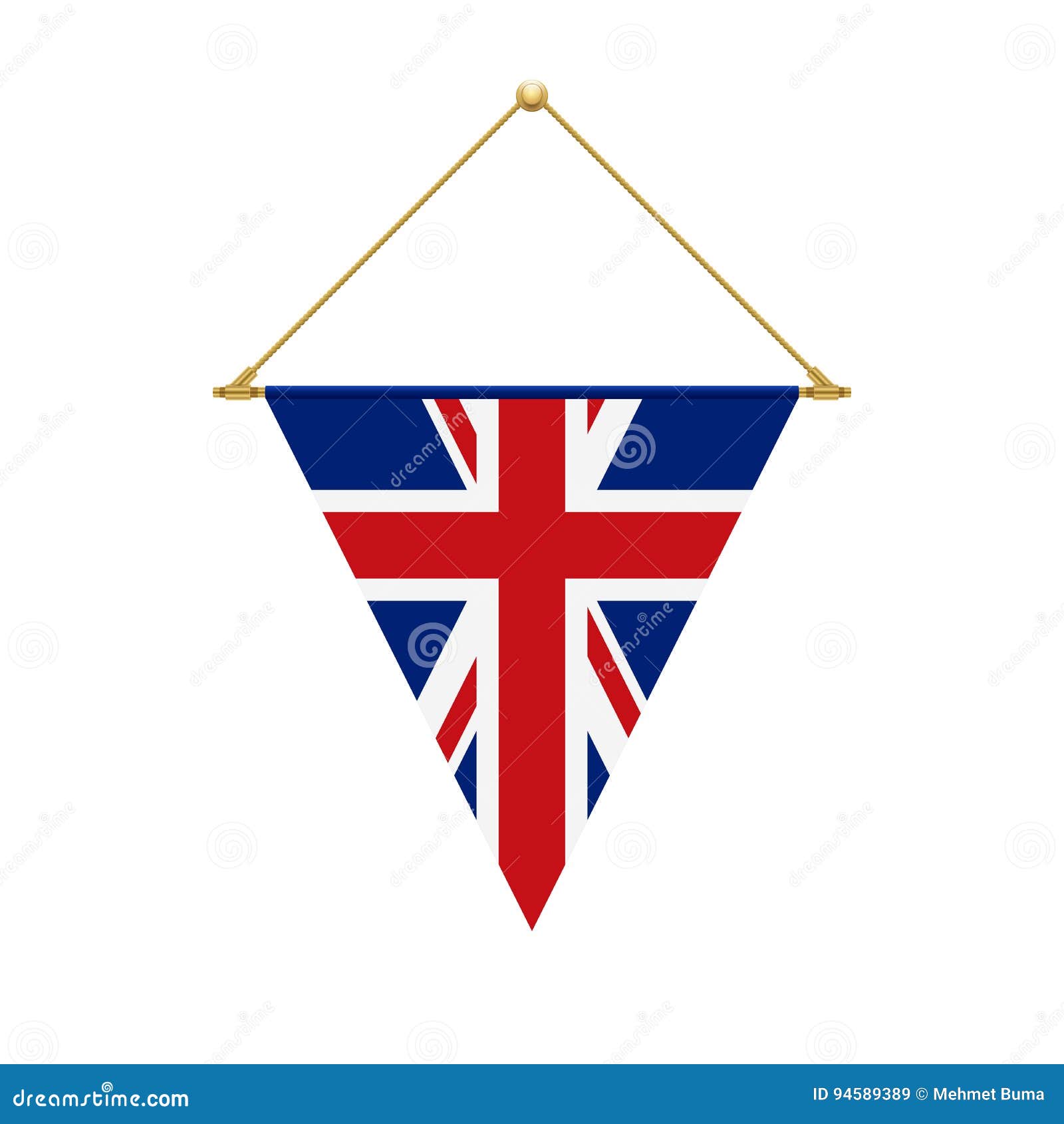 Drapeau Anglais De Triangle Accrochant, Illustration De Vecteur ...