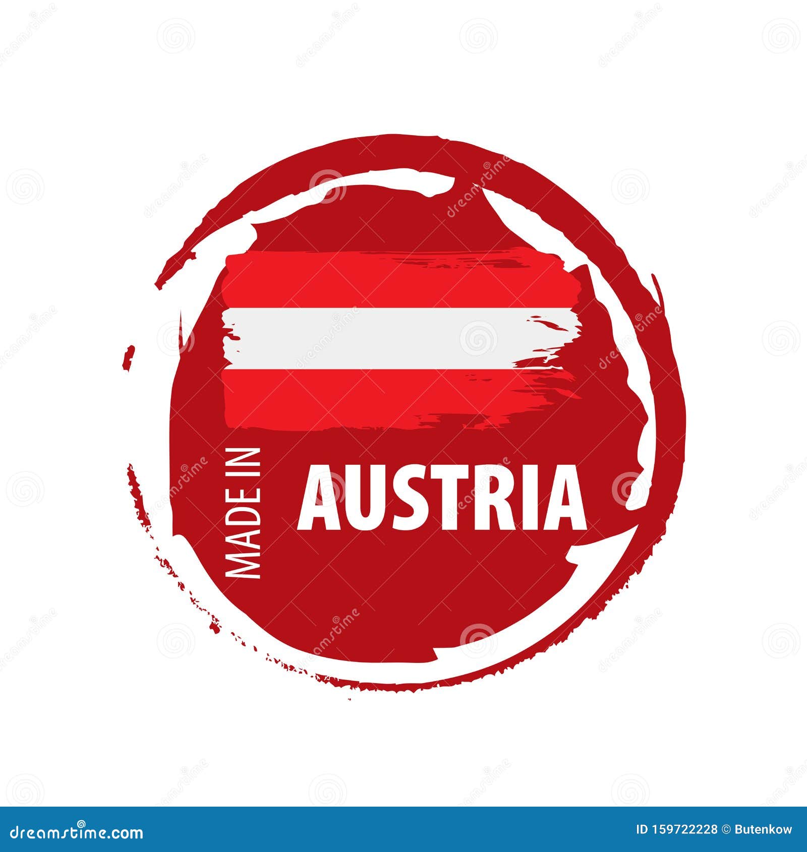 Drapeau Autrichien, Illustration Vectorielle Sur Fond Blanc Illustration de Vecteur ...