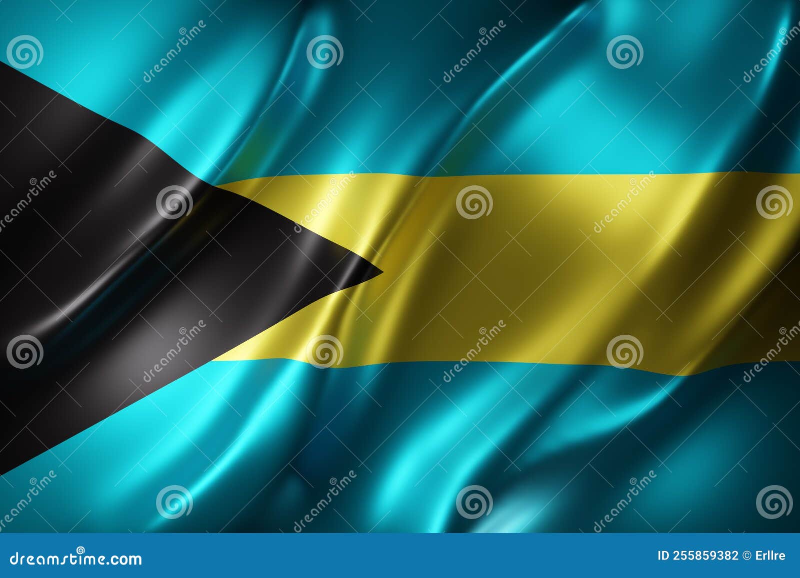 Drapeau bahamas 3d illustration stock. Illustration du nationalité ...