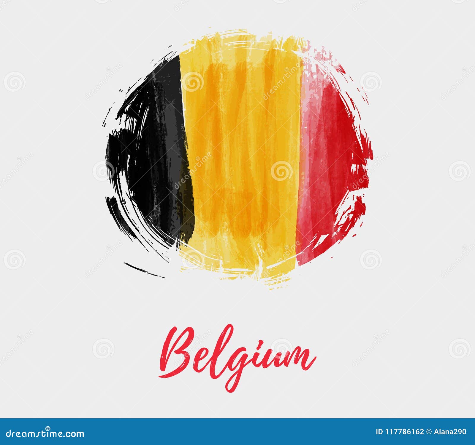 Drapeau Belge Dans Le Shpe Rond Grunge Illustration de Vecteur ...