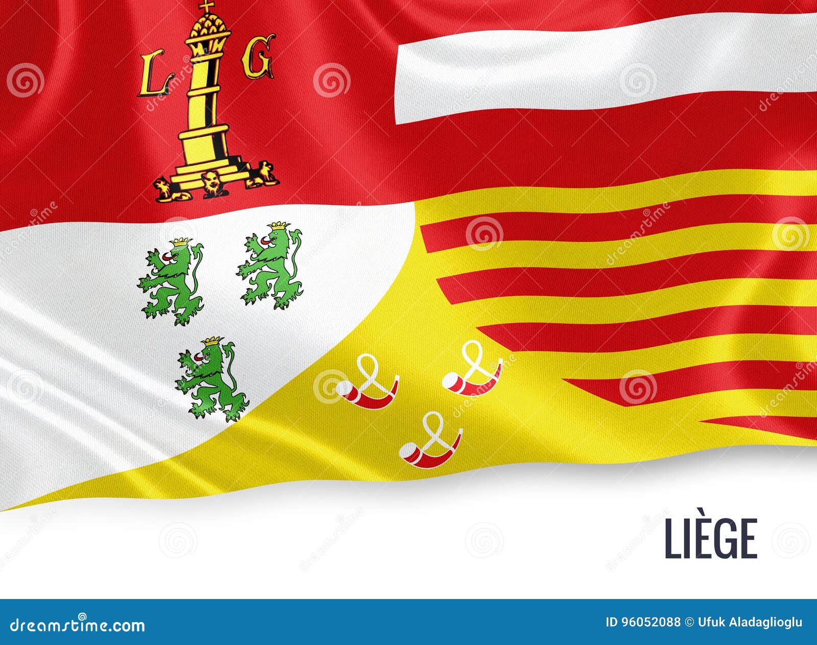 Drapeau Belge De Liège D'état Illustration Stock - Illustration du fond ...