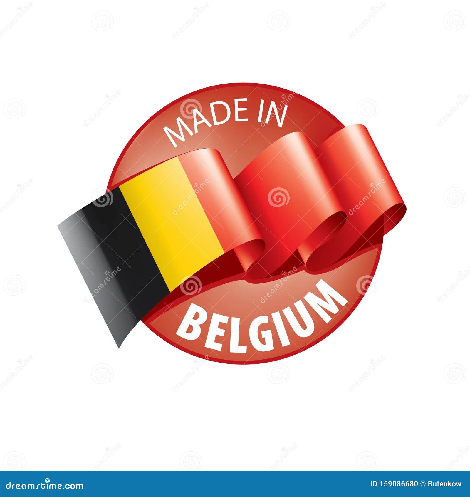 Drapeau Belge, Illustration Vectorielle Sur Fond Blanc Illustration de ...