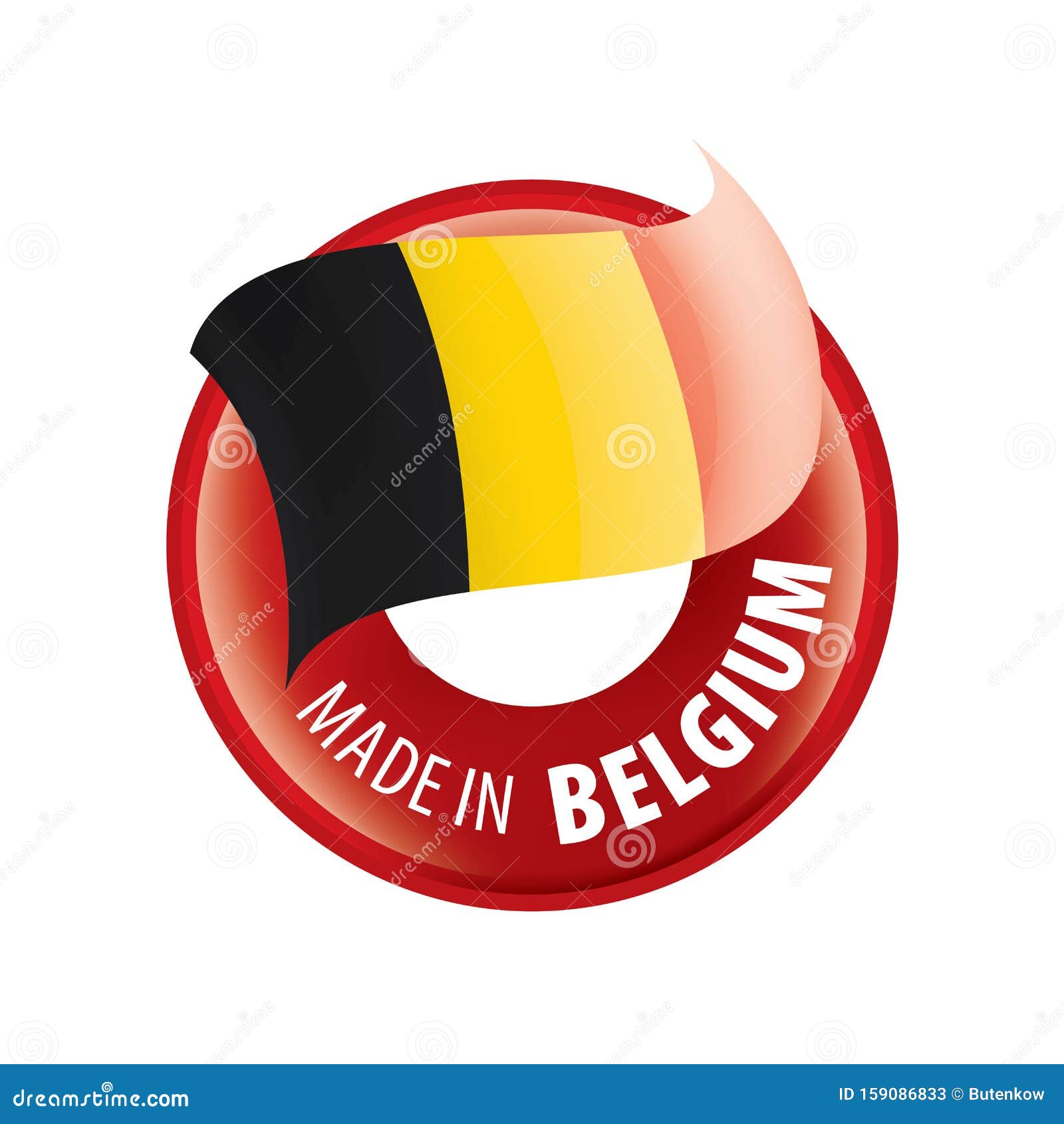 Drapeau Belge, Illustration Vectorielle Sur Fond Blanc Illustration de ...