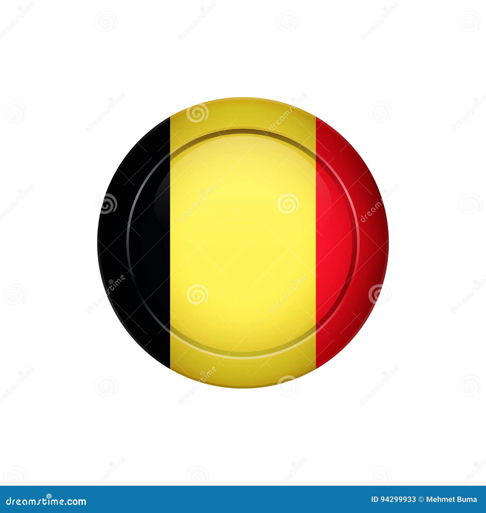 Drapeau Belge Sur Le Bouton Rond, Illustration Illustration de Vecteur ...