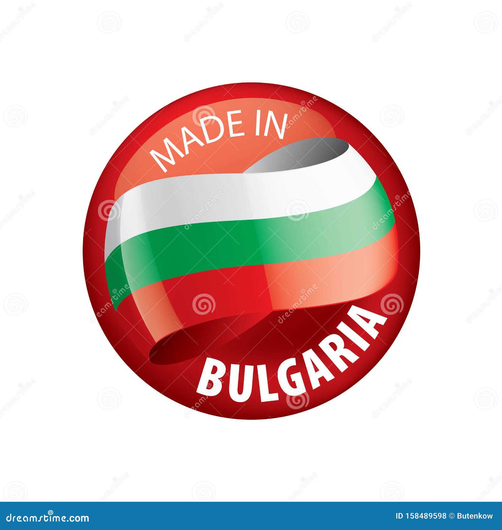 Drapeau Bulgare, Illustration Vectorielle Sur Fond Blanc Illustration ...