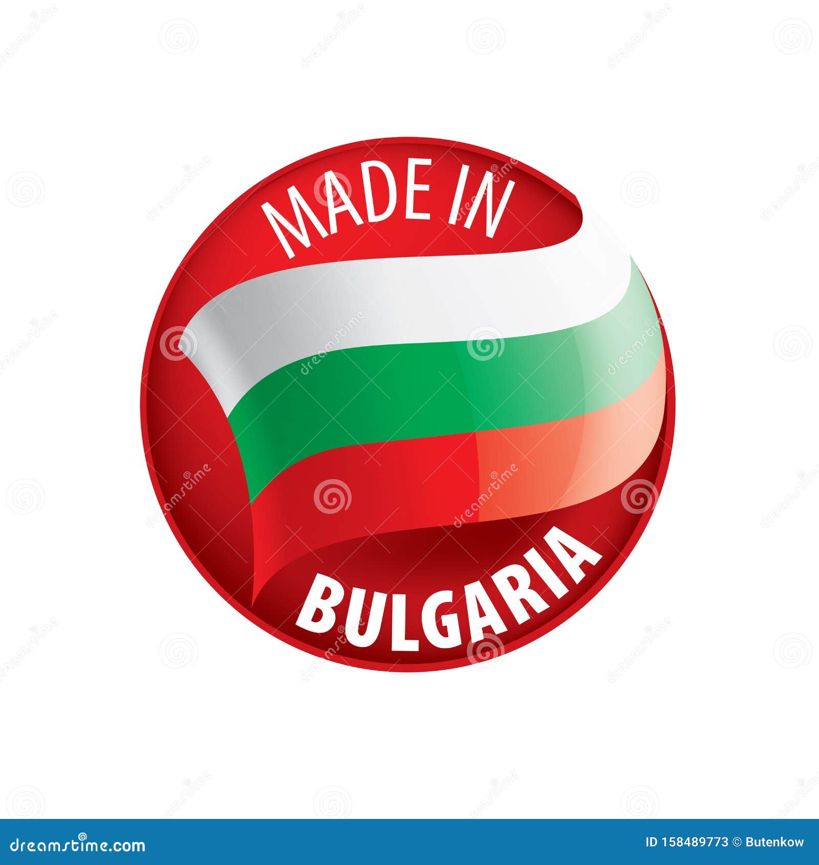 Drapeau Bulgare, Illustration Vectorielle Sur Fond Blanc Illustration ...