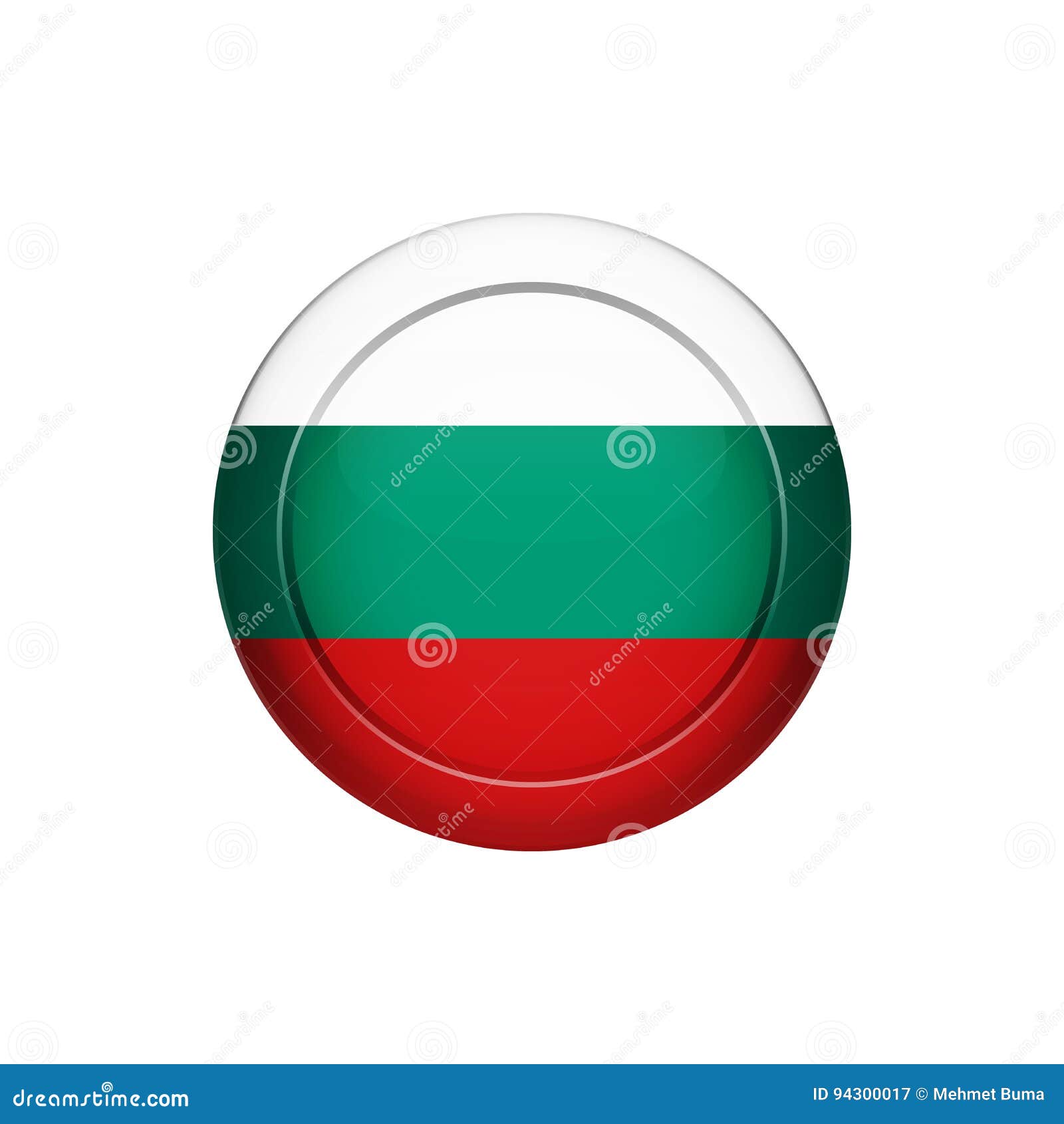 Drapeau Bulgare Sur Le Bouton Rond, Illustration Illustration de ...