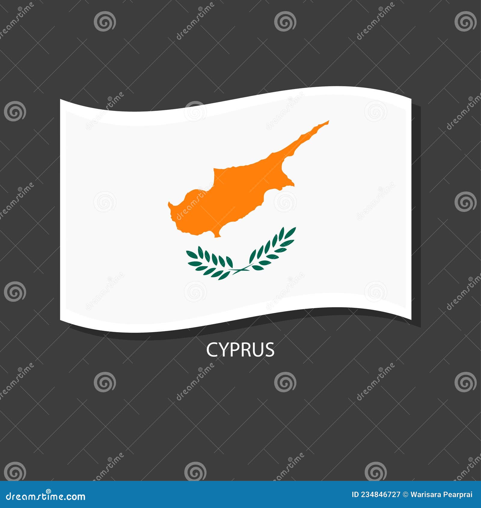Drapeau Chypre Version Vectorielle Drapeaux Agitant Illustration de ...