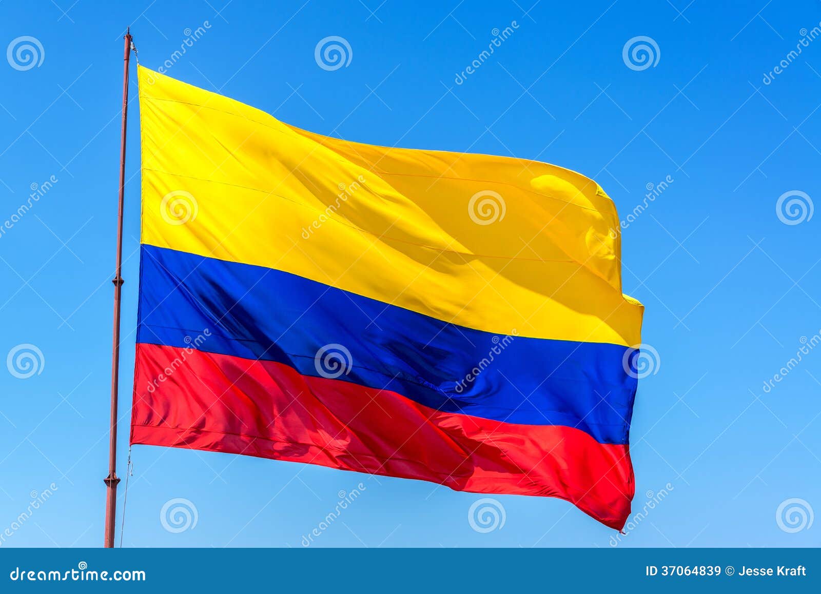 Drapeau colombien image stock. Image du indicateur, course - 37064839
