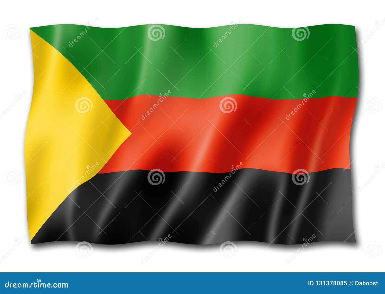 Drapeau D'Azawad MNLA D'isolement Sur Le Blanc Illustration Stock ...