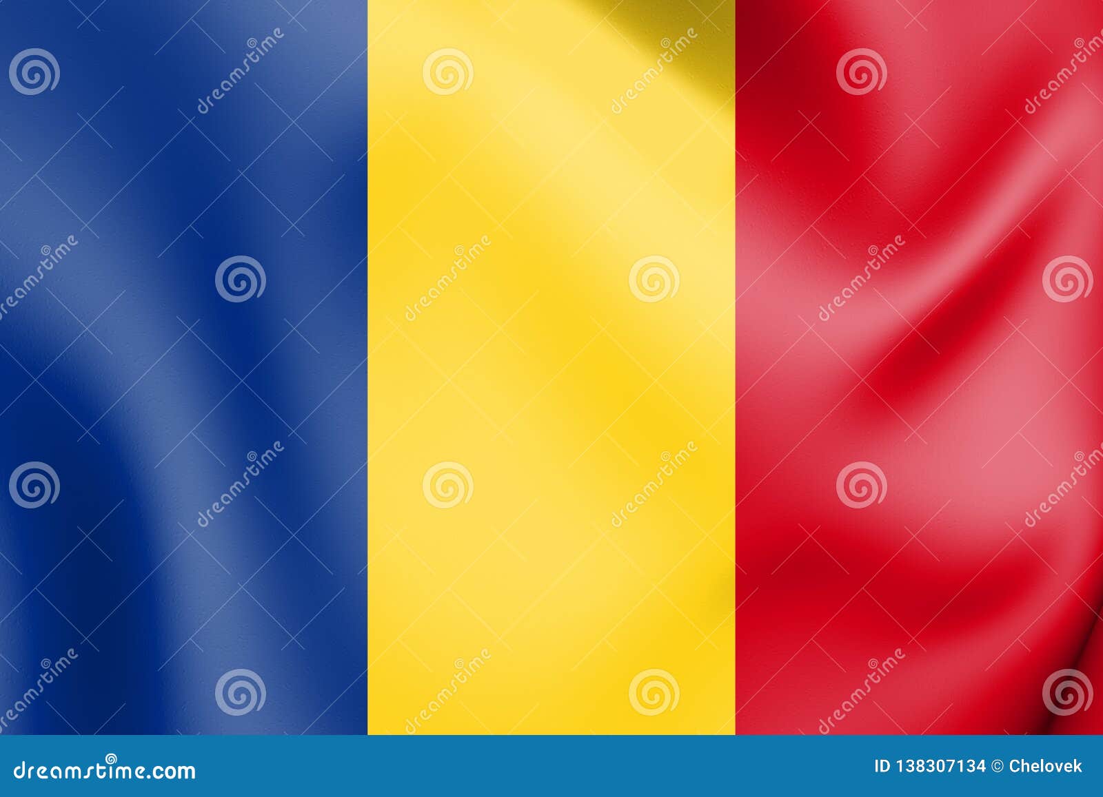 Drapeau 3D de la Roumanie illustration stock. Illustration du ...