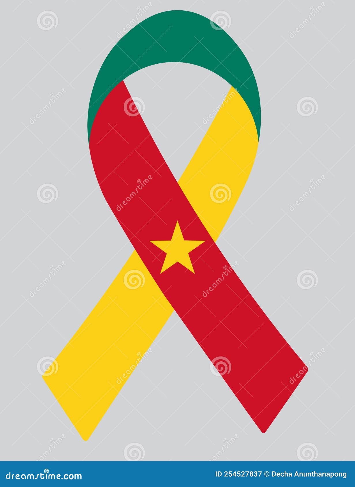 Drapeau 3d Du Cameroun Sur Ruban Illustration de Vecteur - Illustration ...