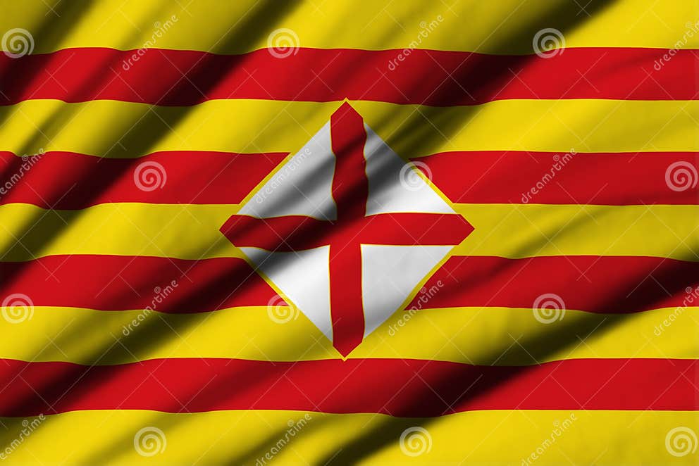 Drapeau de Barcelone illustration stock. Illustration du symbole - 82154631