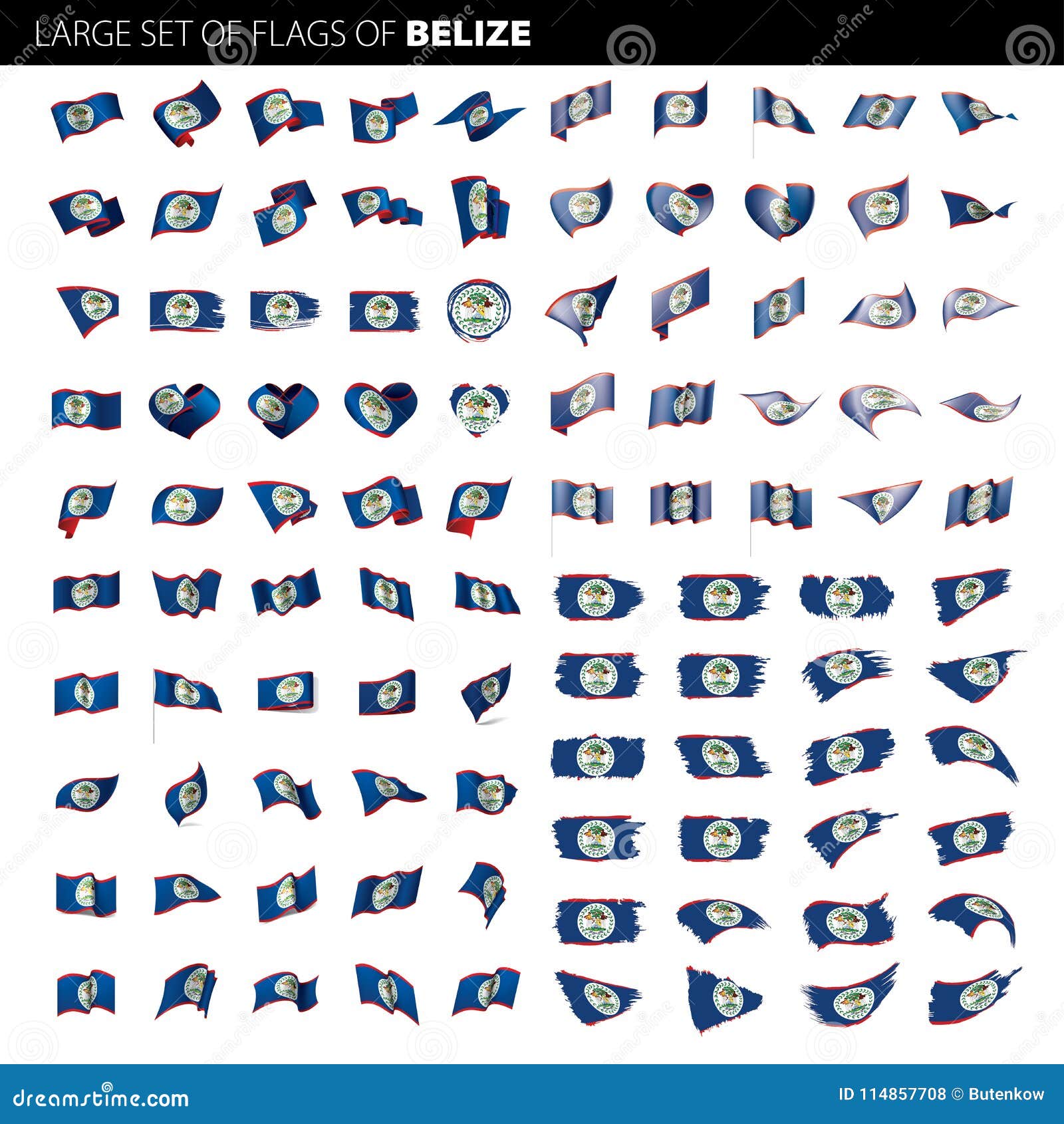 Drapeau De Belize, Illustration De Vecteur Illustration de Vecteur ...