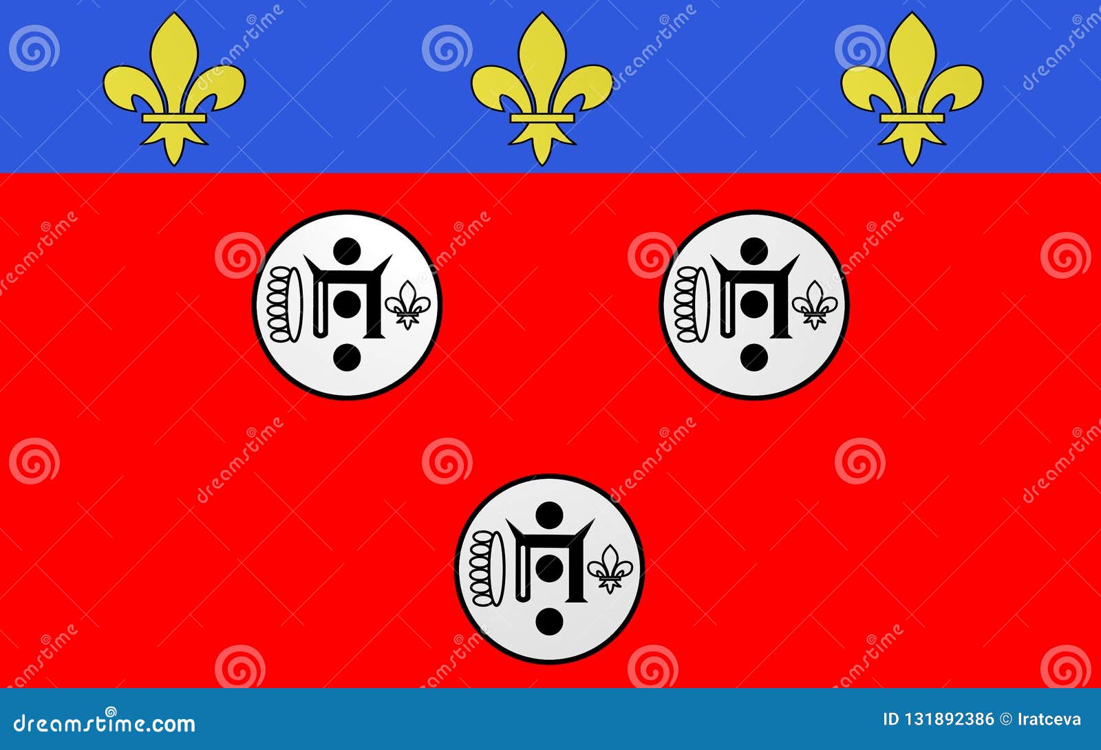 Drapeau De Chartres, France Illustration Stock - Illustration du ...